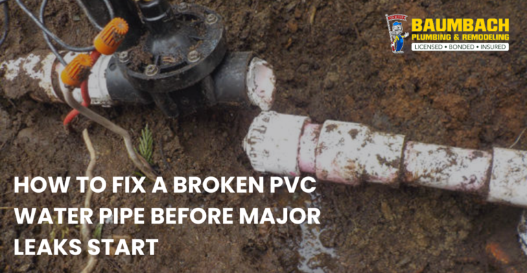 How to Fix a Broken PVC Water Pipe Before Major Leaks Start | Baumbach ...